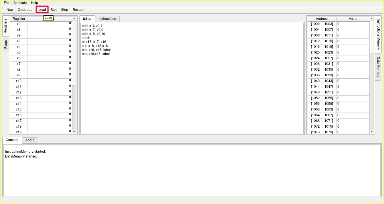 RISC-V-Playground: Algorítimo para Simulador RISC-V